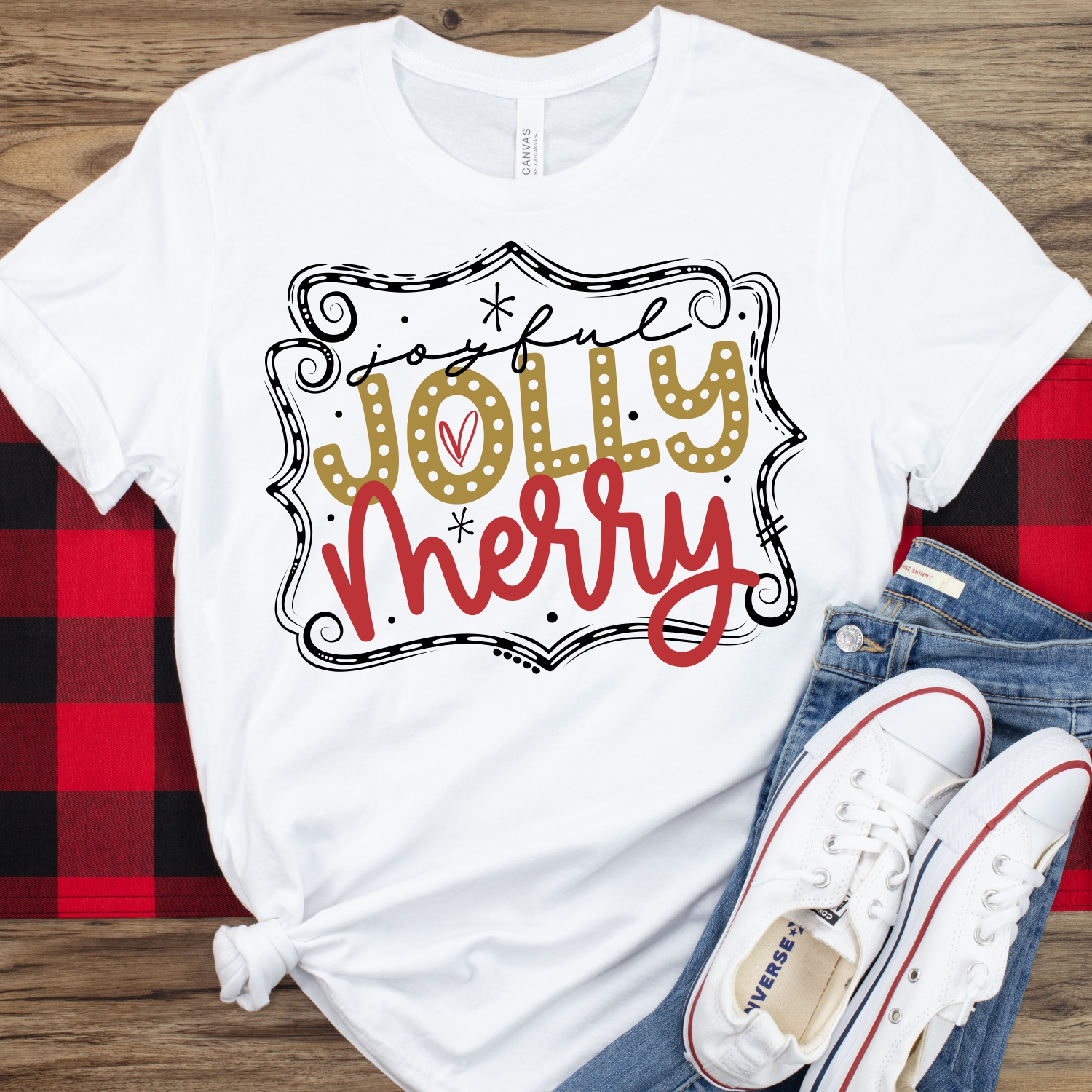 Joyful jolly Merry *ADULT* Screen Print (High heat SOFT INK ...