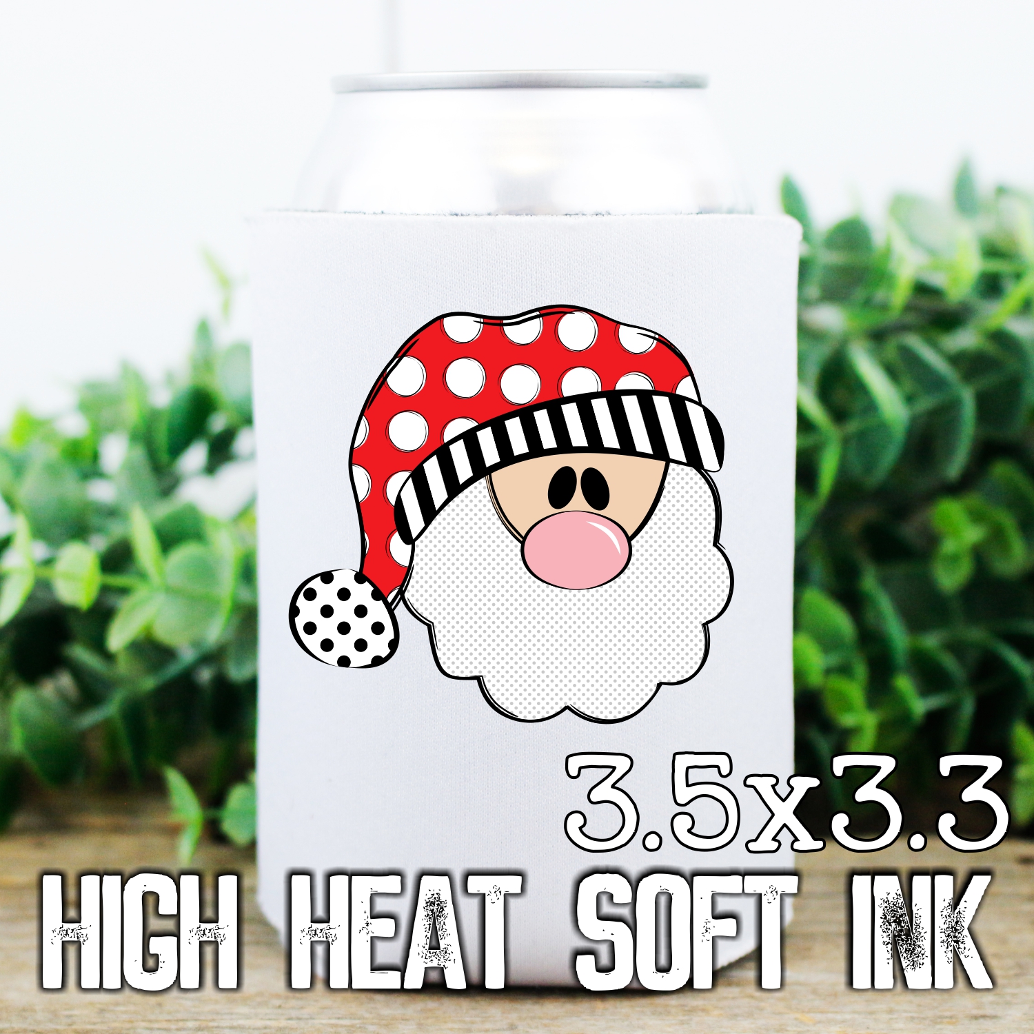POCKET SIZE Santa Screen Print High heat SOFT INK – socuteappliques.net