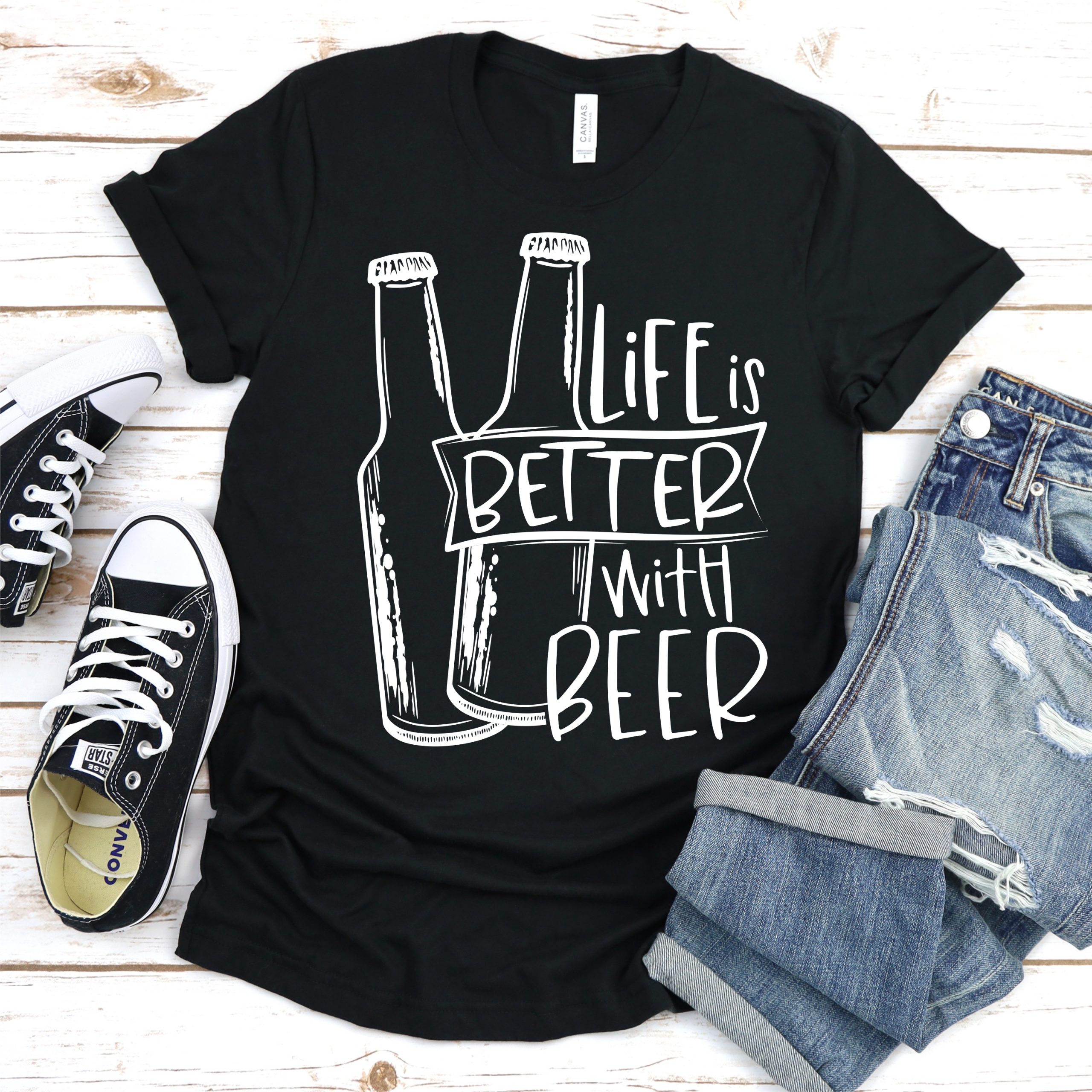 Life is better with beer *ADULT* Screen Print – socuteappliques.net