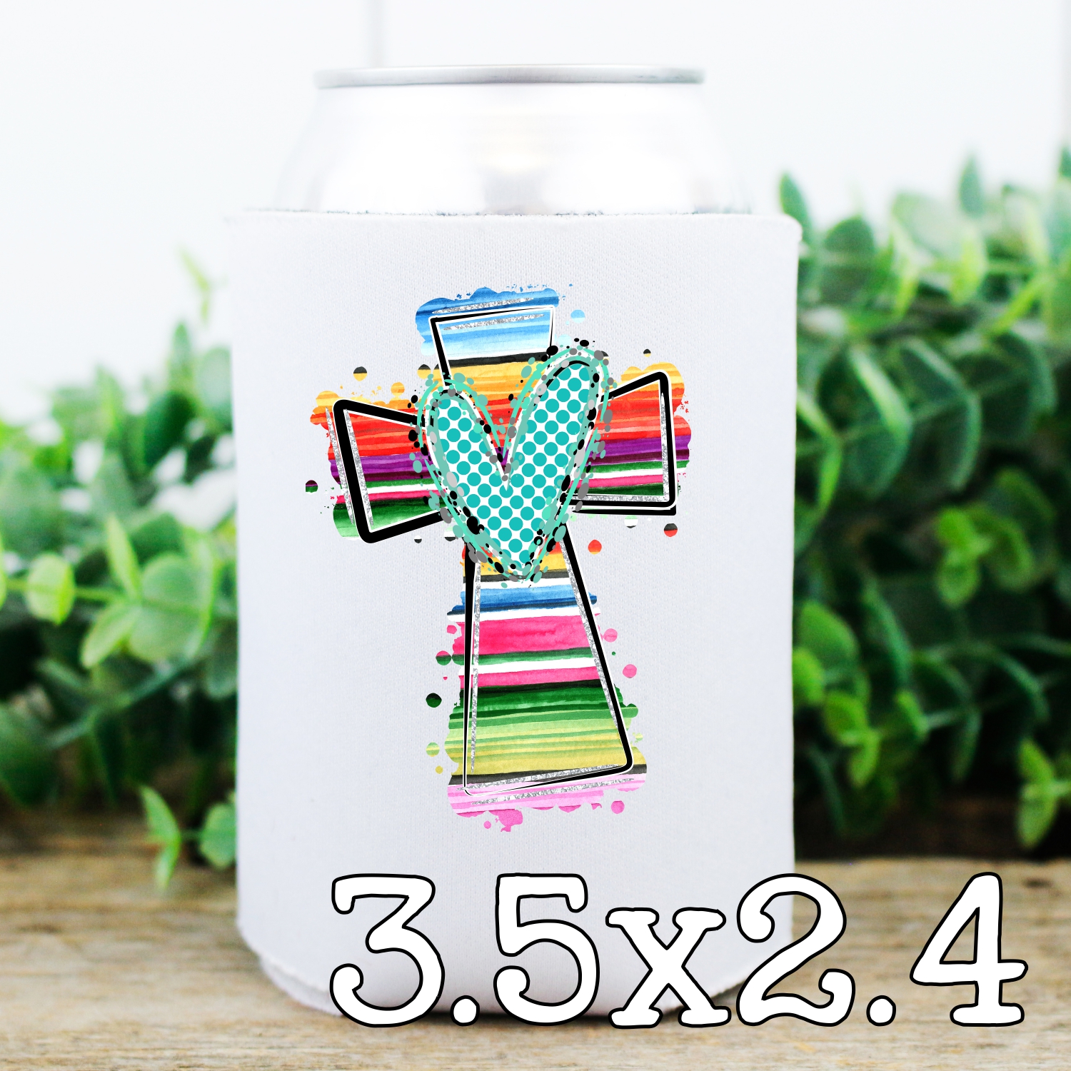 *POCKET* Serape messy cross High Heat Soft Ink Screen print ...
