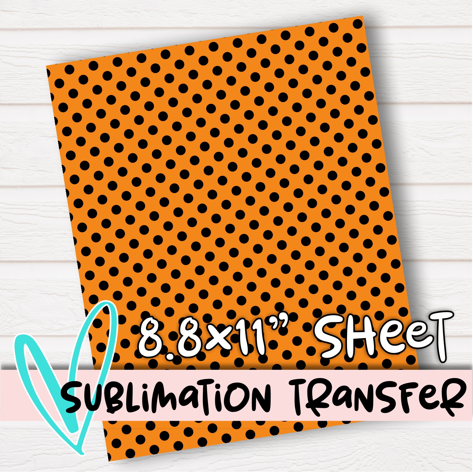 SUBLIMATION Pattern Sheet orange with black dot – socuteappliques.net
