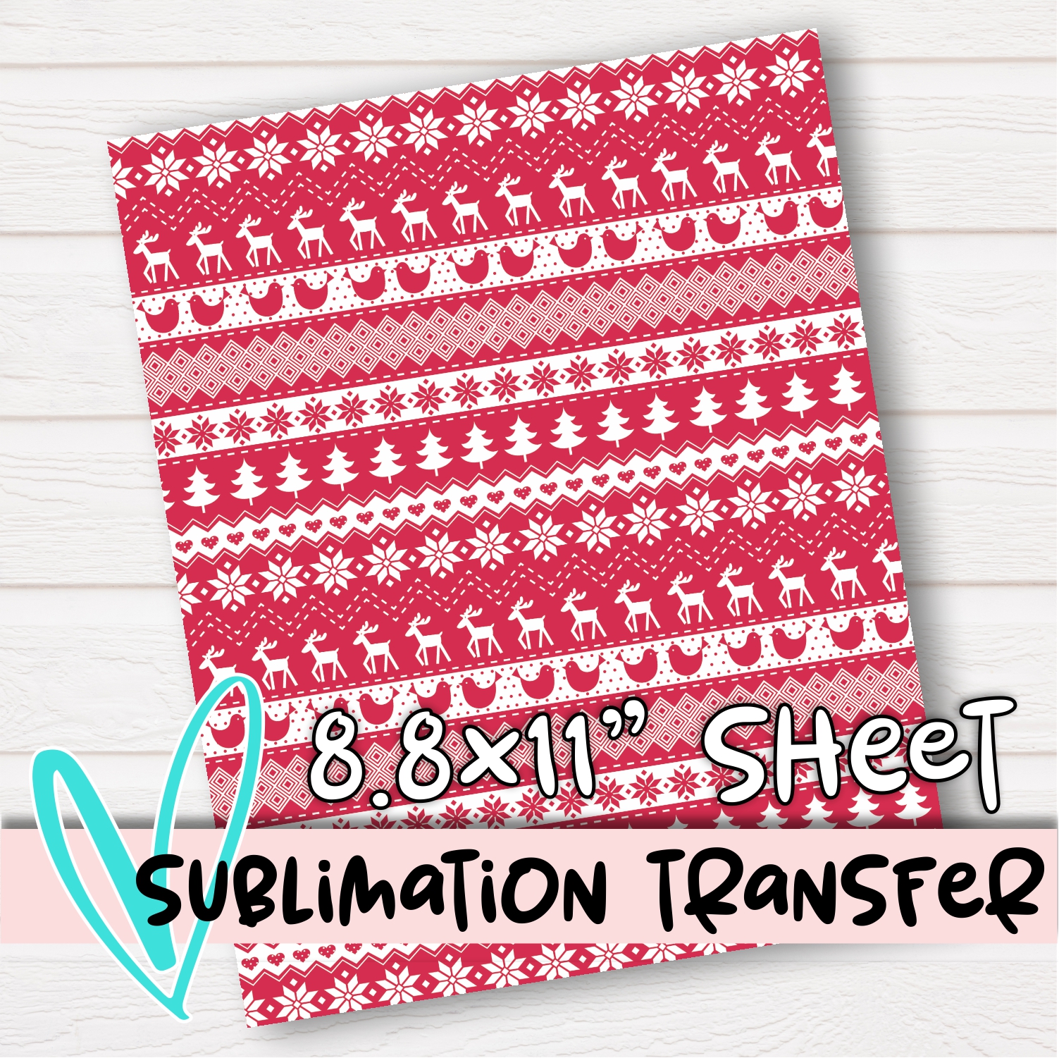SUBLIMATION Pattern Sheet Christmas red – socuteappliques.net