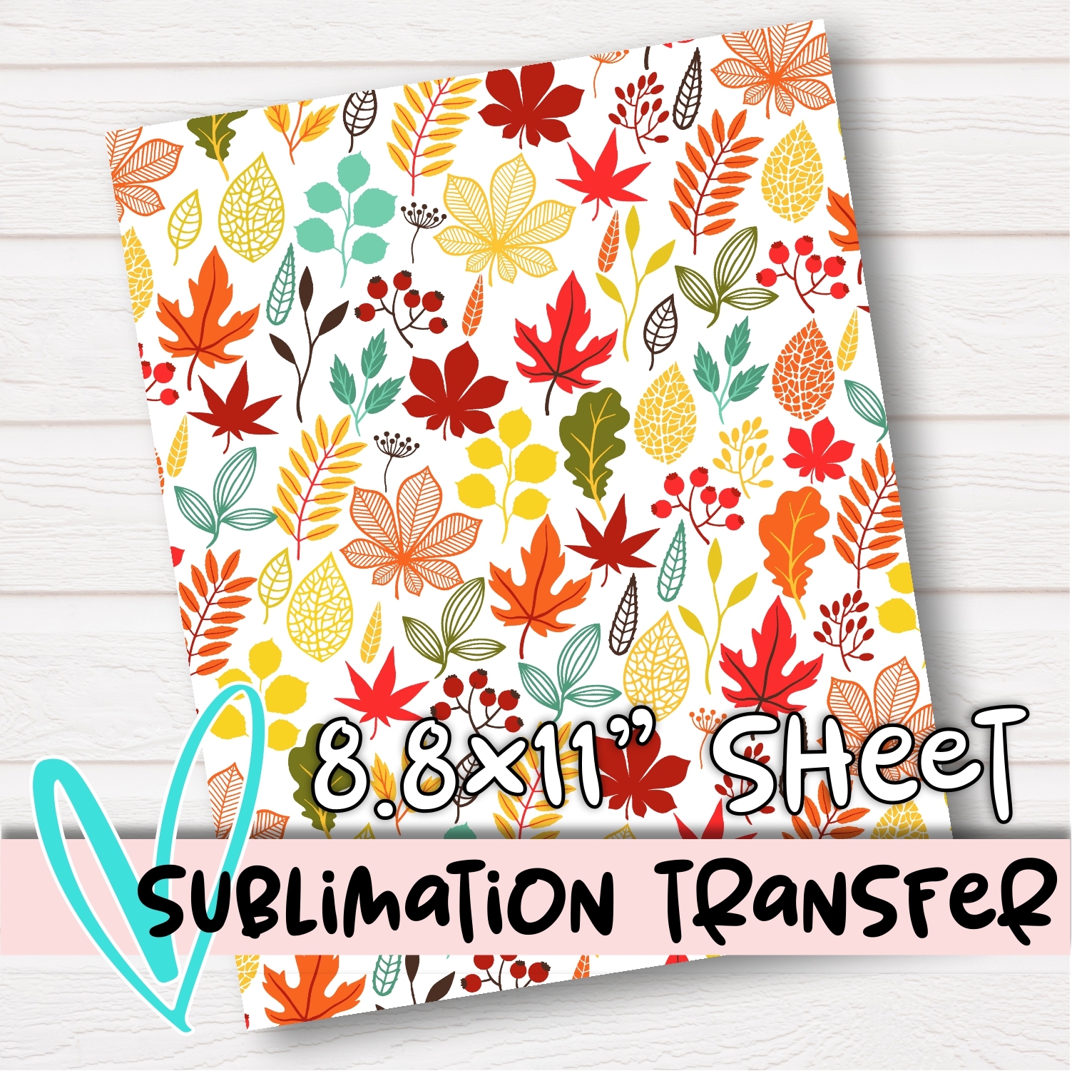 SUBLIMATION Pattern Sheet Fall leaves – socuteappliques.net