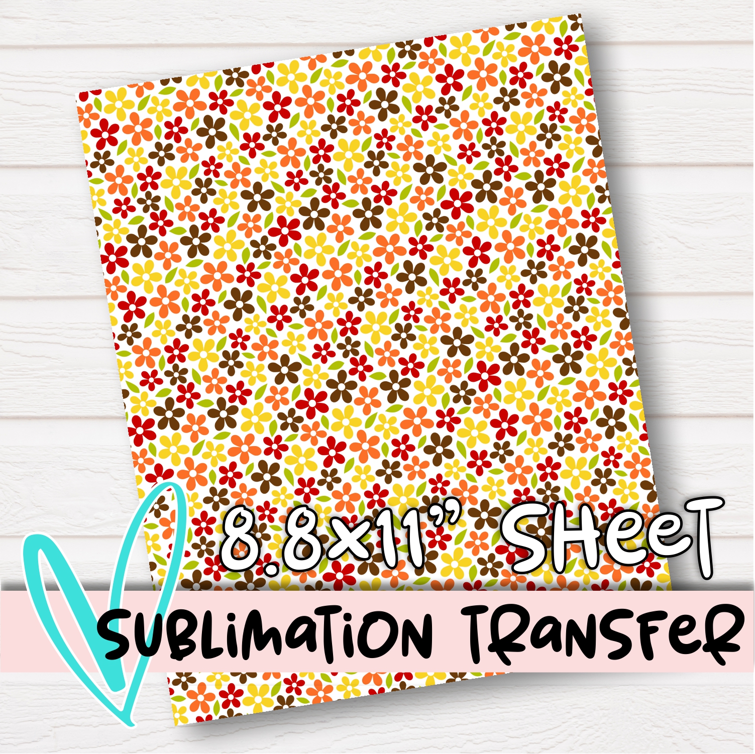 SUBLIMATION Pattern Sheet Fall mini flowers – socuteappliques.net