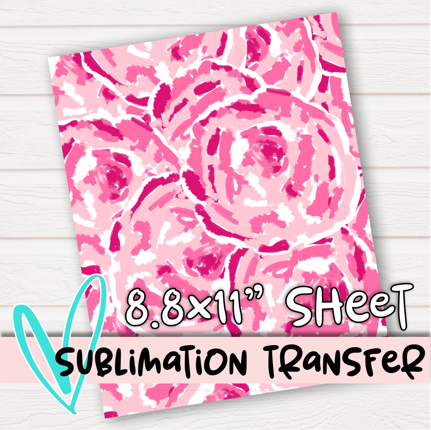 SUBLIMATION Pattern Sheet abstract pink flower – socuteappliques.net