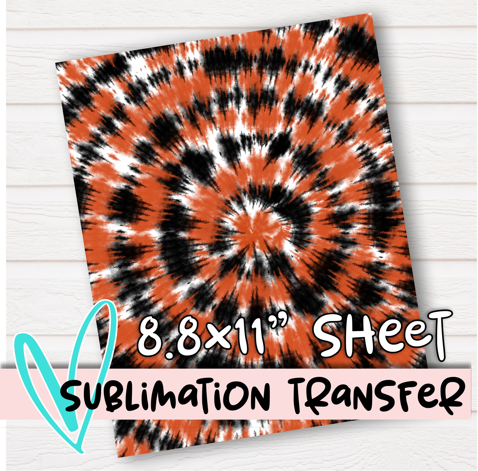 SUBLIMATION Pattern Sheet tie dye orange black – socuteappliques.net