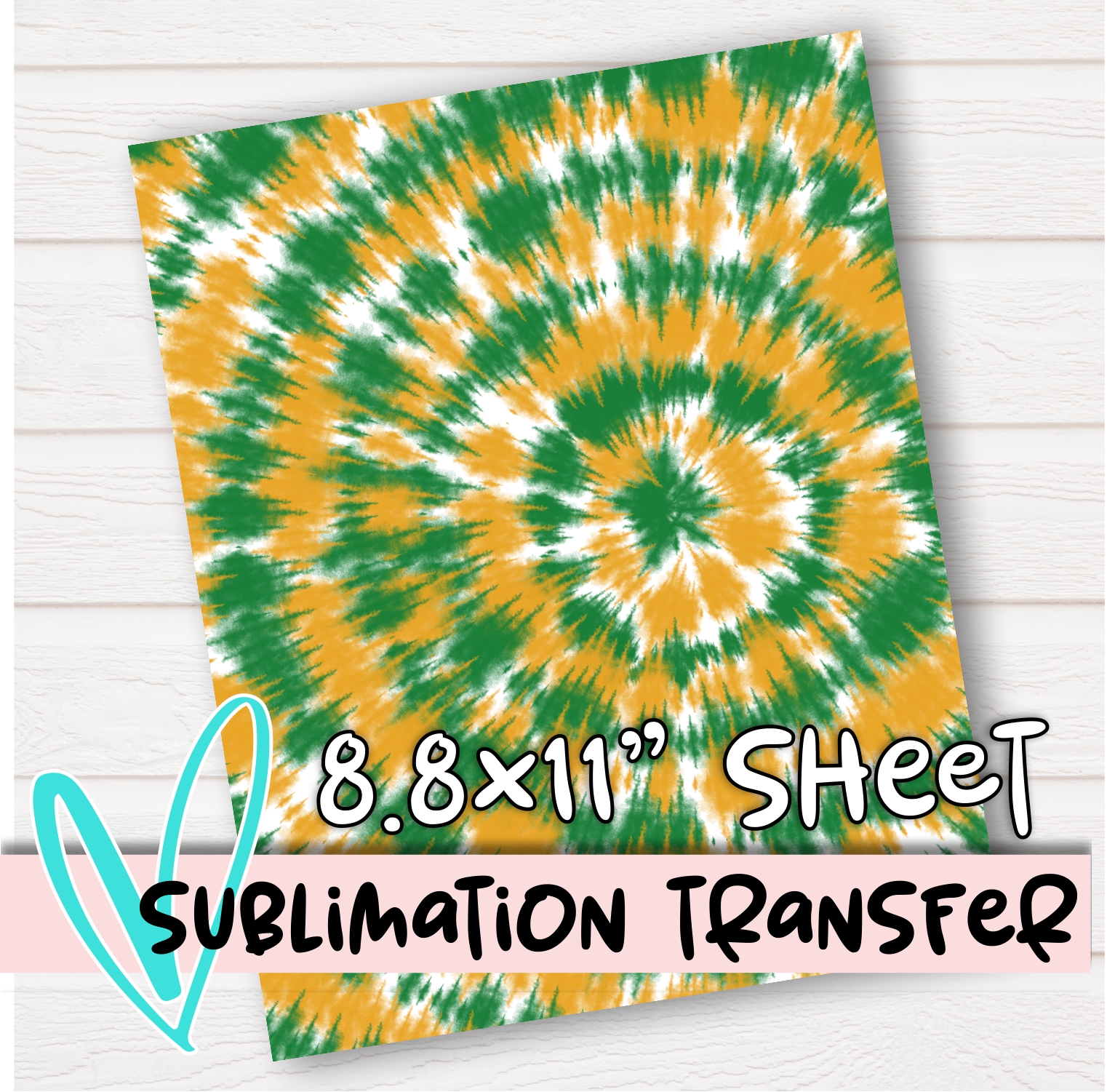 SUBLIMATION Pattern Sheet tie dye yellow green – socuteappliques.net
