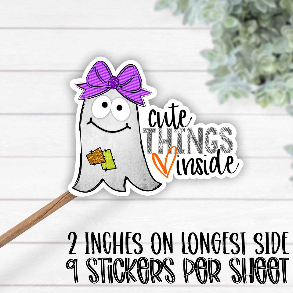 *STICKER SHEET* Cute things inside *GHOST* – socuteappliques.net