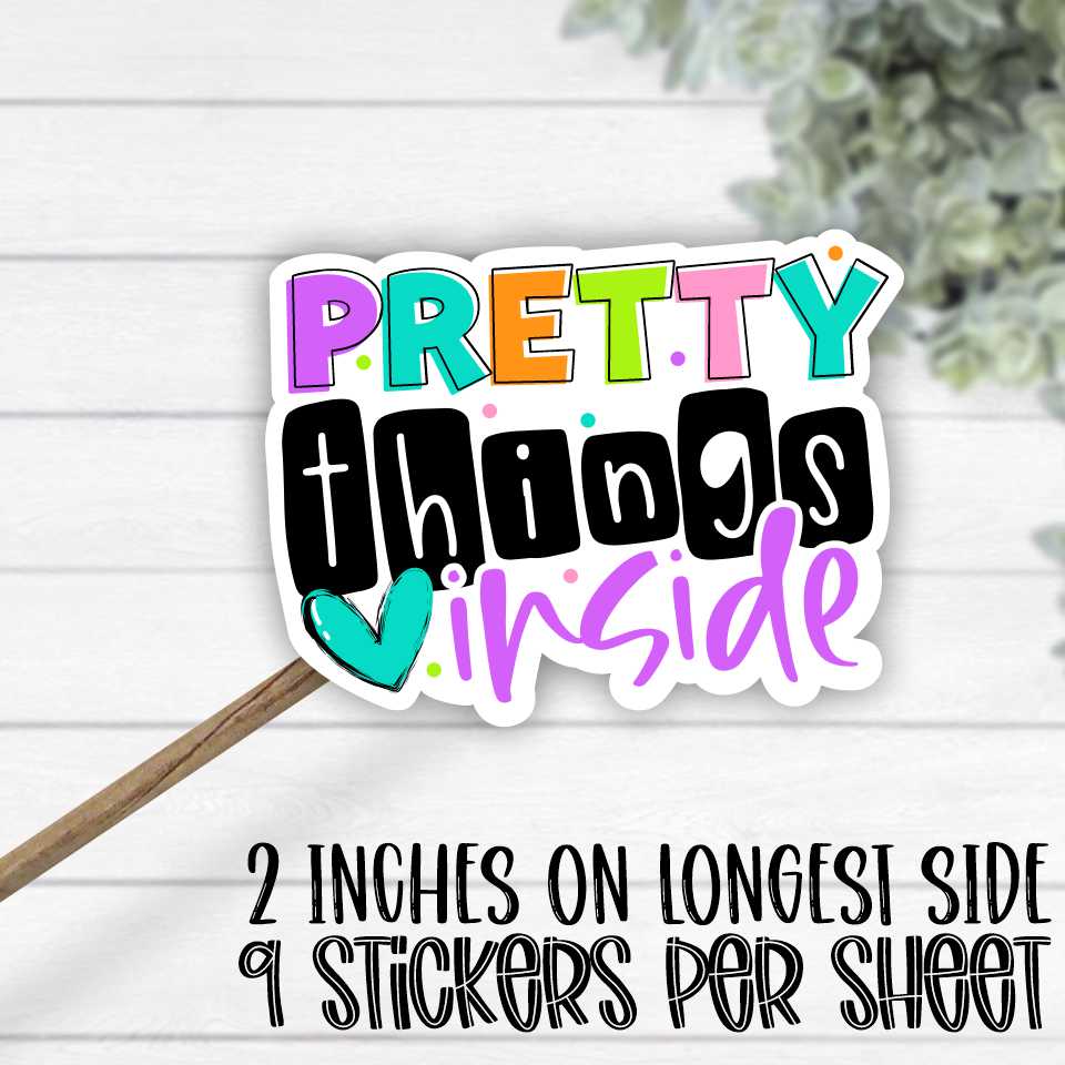 *STICKER SHEET* Pretty things inside – socuteappliques.net