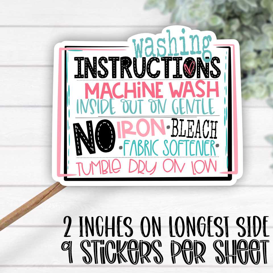 *STICKER SHEET* Washing Instructions – socuteappliques.net