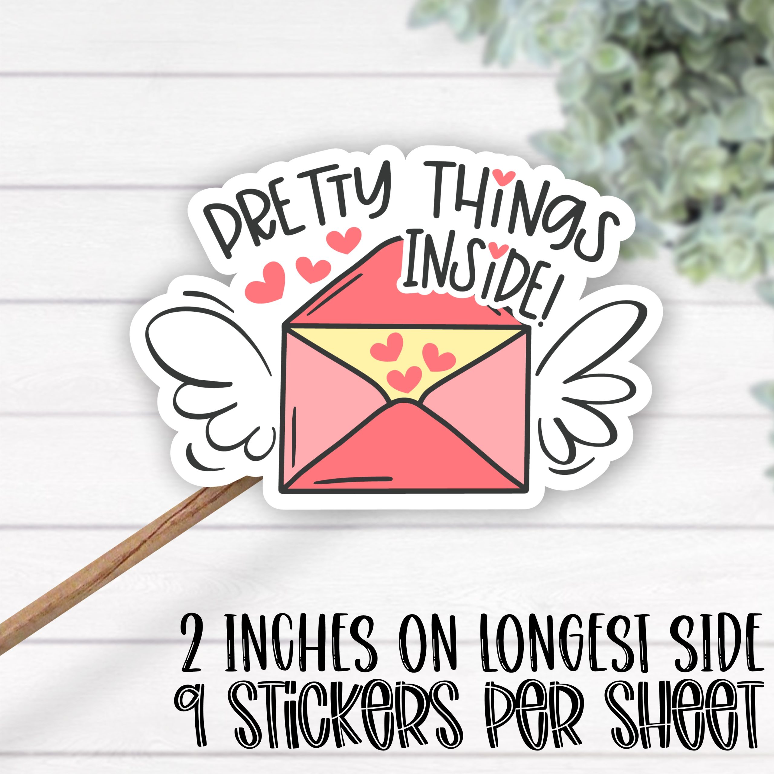 *STICKER SHEET* Pretty things inside letter – socuteappliques.net