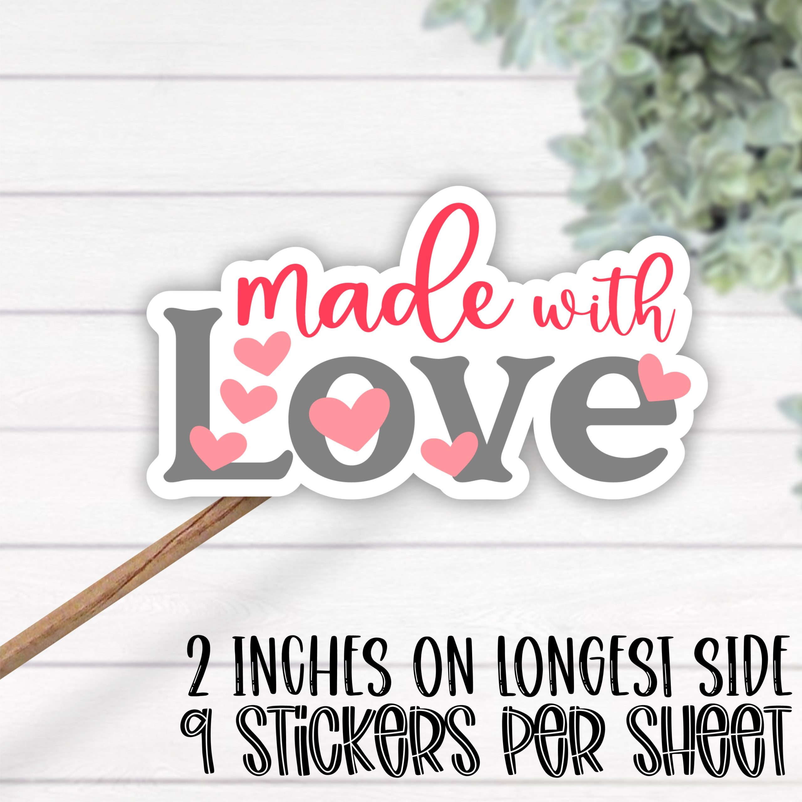 *STICKER SHEET* Made with love hearts – socuteappliques.net