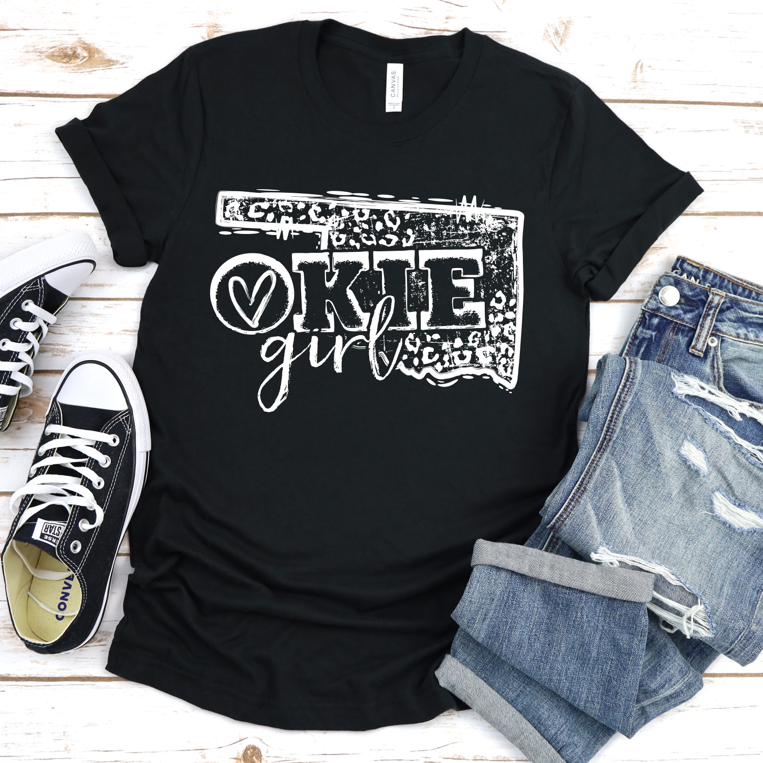 LIMITED EDITION Okie Girl WHITE ADULT screen print – socuteappliques.net