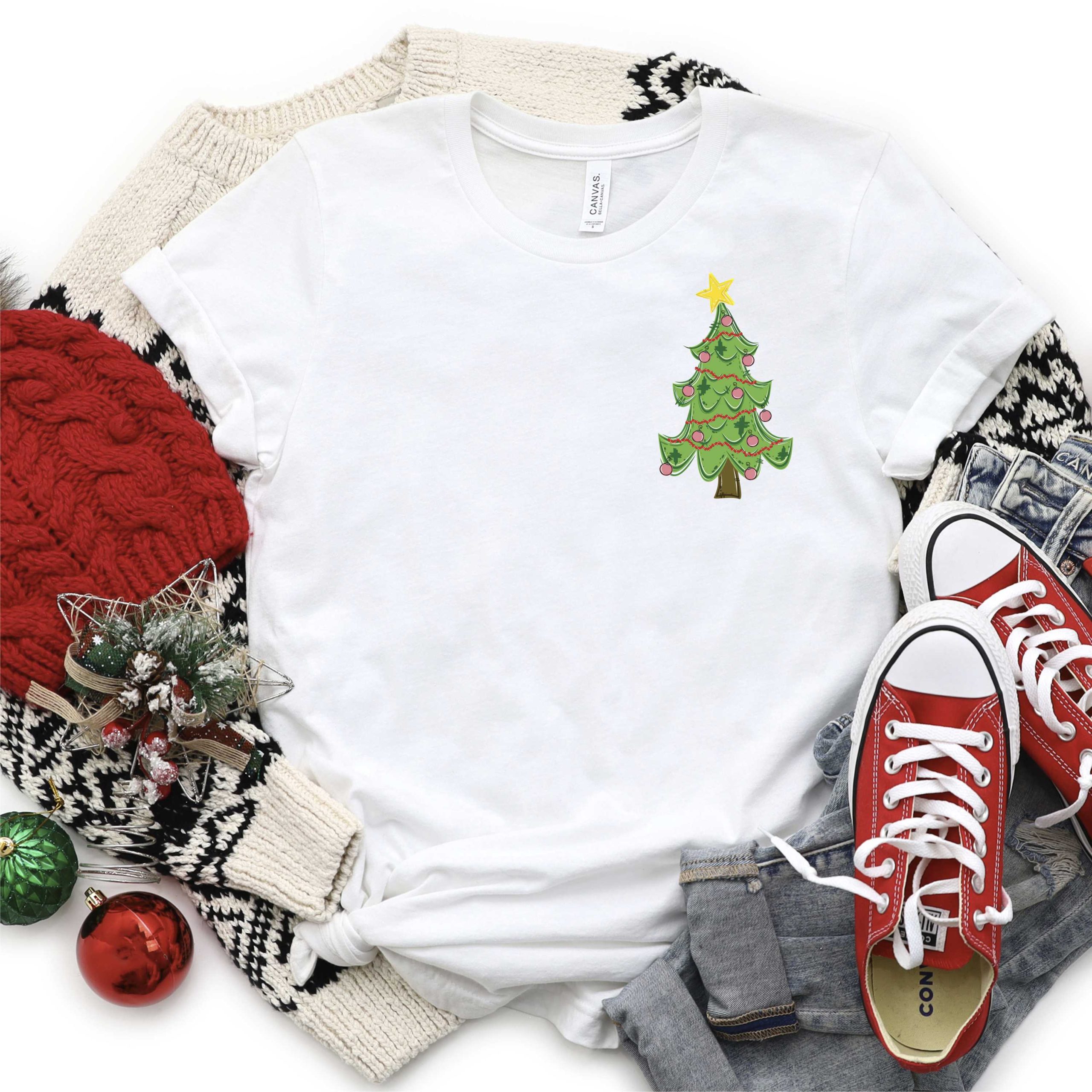 *POCKET* Christmas tree Screen Print High heat SOFT INK ...