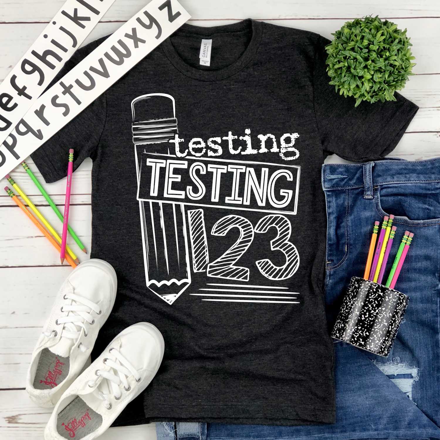 Testing Testing 123 *ADULT* Screen Print – socuteappliques.net