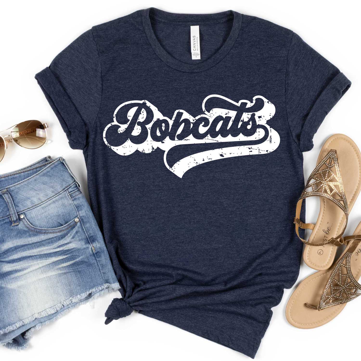 LIMITED EDITION Bobcats SCRIPT *ADULT* Screen Print – socuteappliques.net
