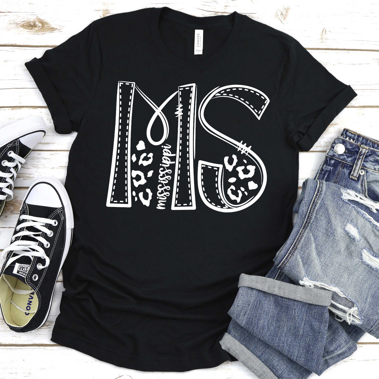 LIMITED EDITION MS leopard WHITE *ADULT* Screen Print – socuteappliques.net