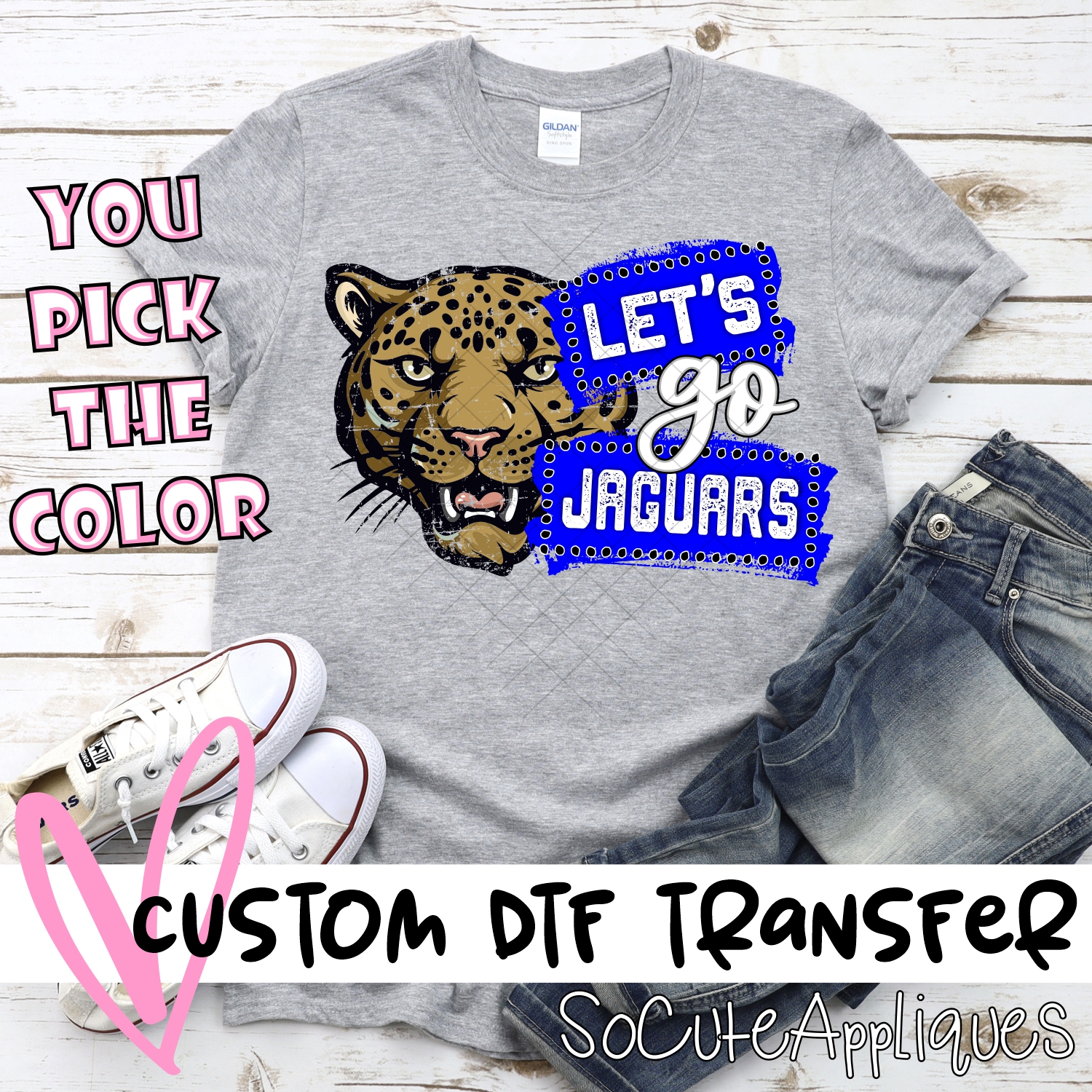 CUSTOM Lets go Jaguars banners *DTF* Transfer – socuteappliques.net