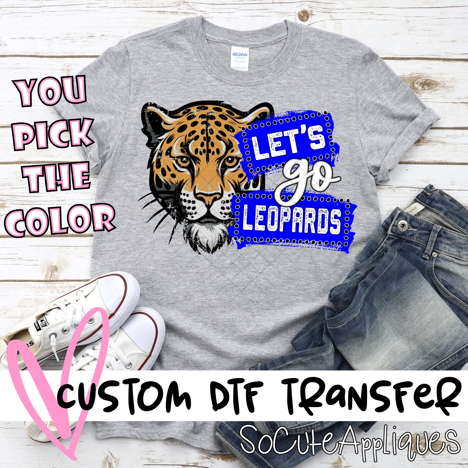 CUSTOM Lets go Leopards banners *DTF* Transfer – socuteappliques.net