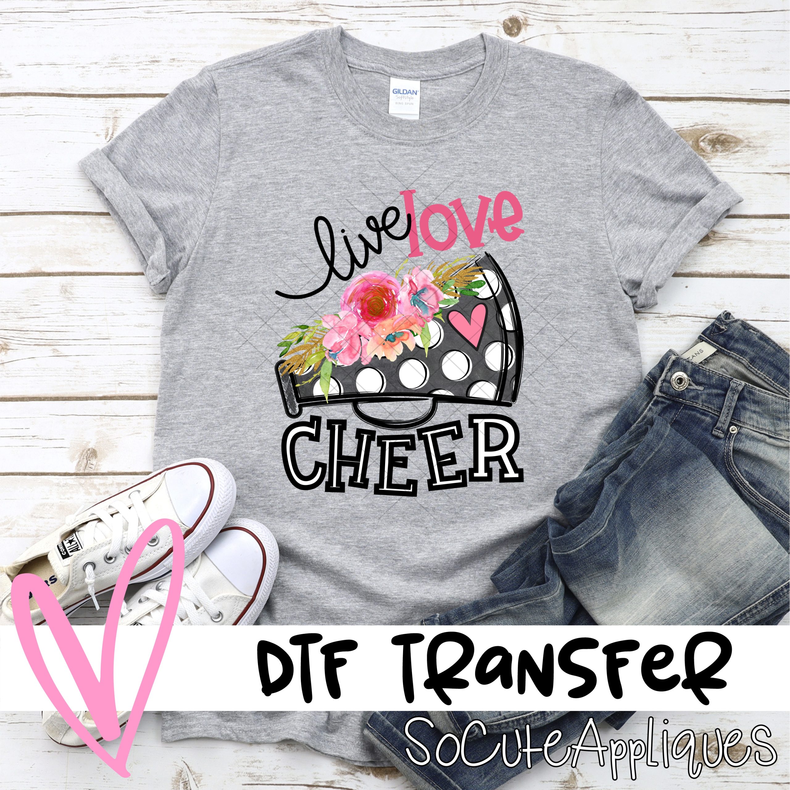 live love cheer *DTF* Transfer – socuteappliques.net