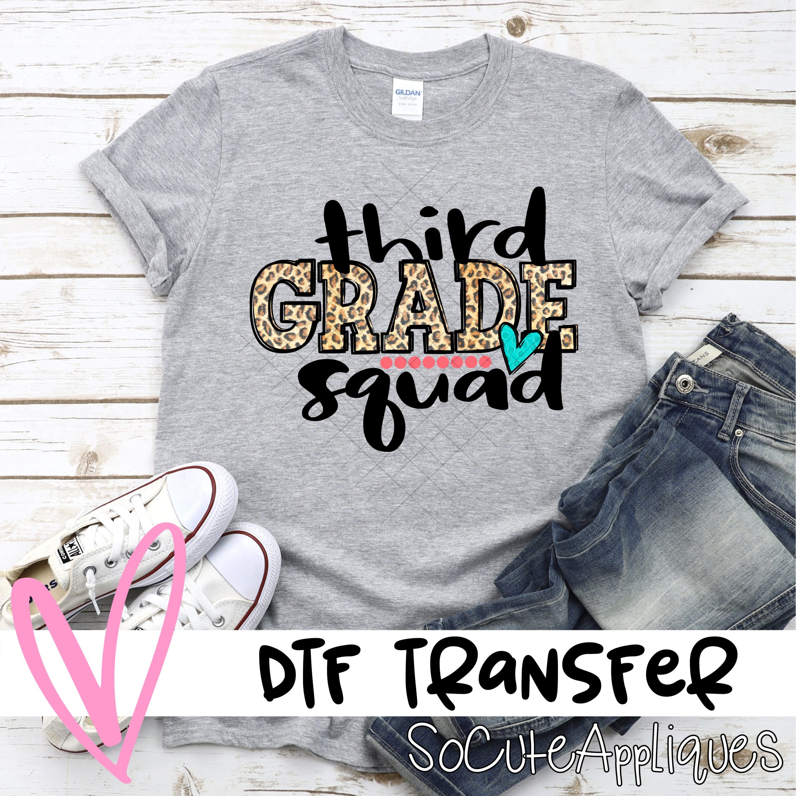 Third grade squad leopard *DTF* Transfer – socuteappliques.net