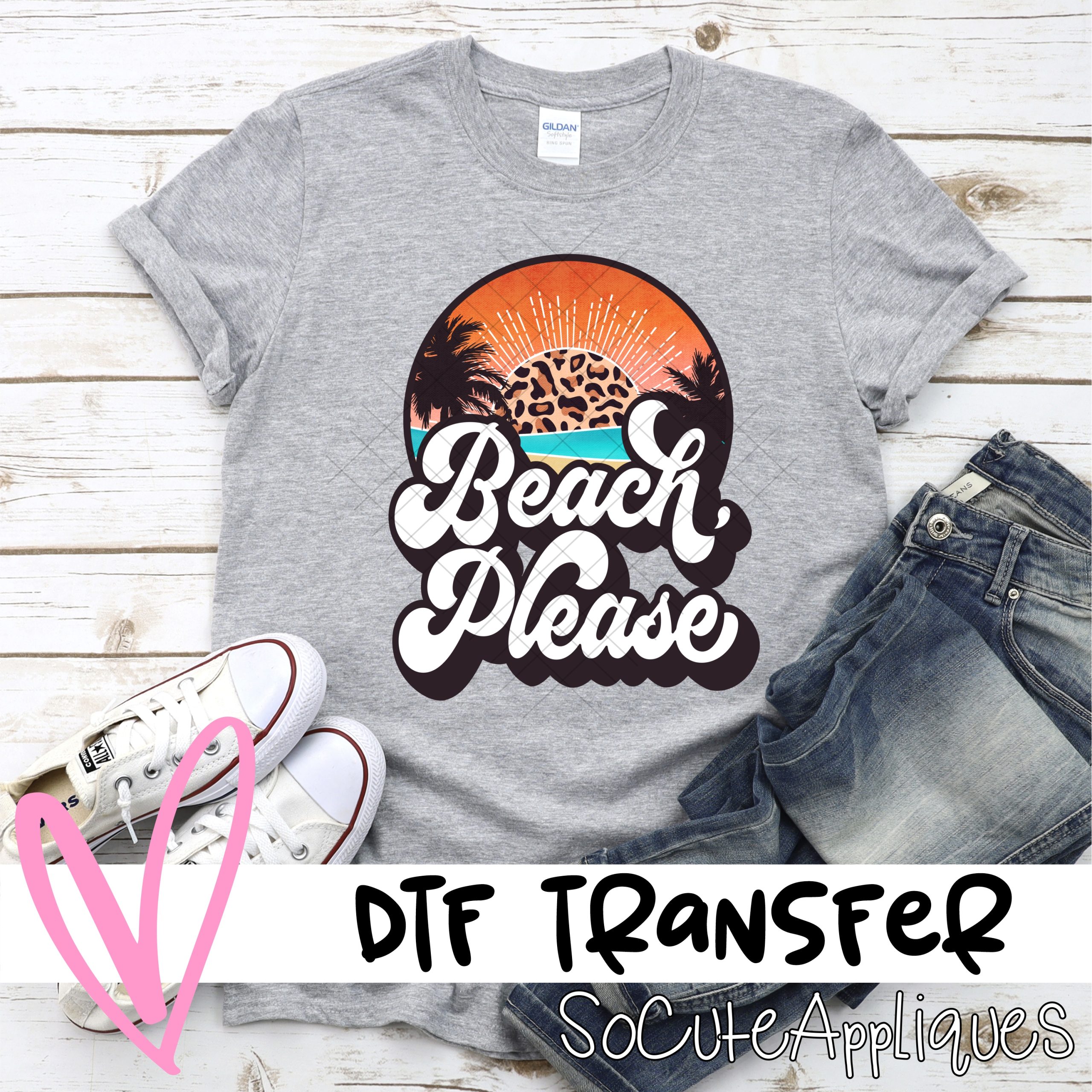 Beach please RETRO *DTF* Transfer – socuteappliques.net