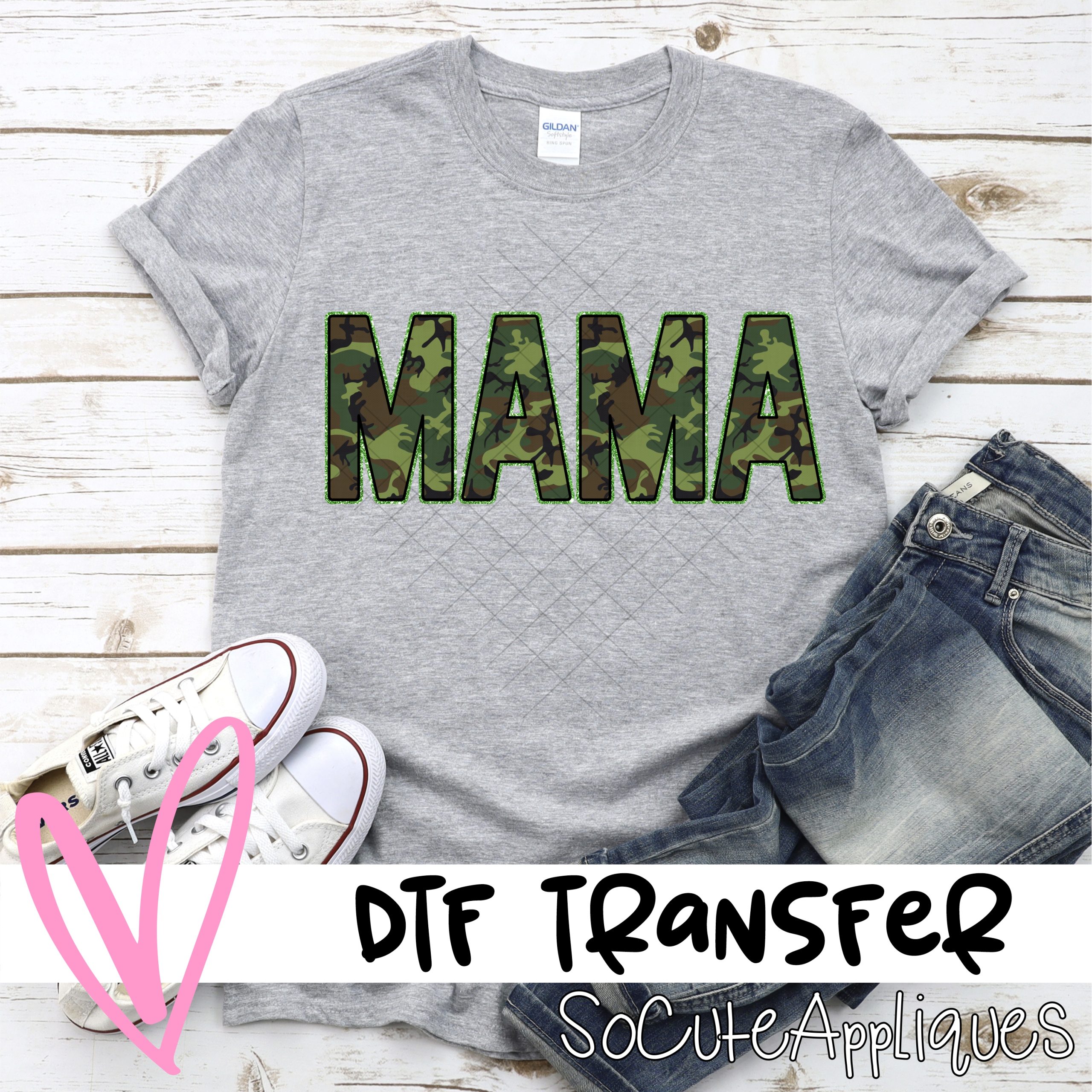Mama camo *DTF* Transfer – socuteappliques.net