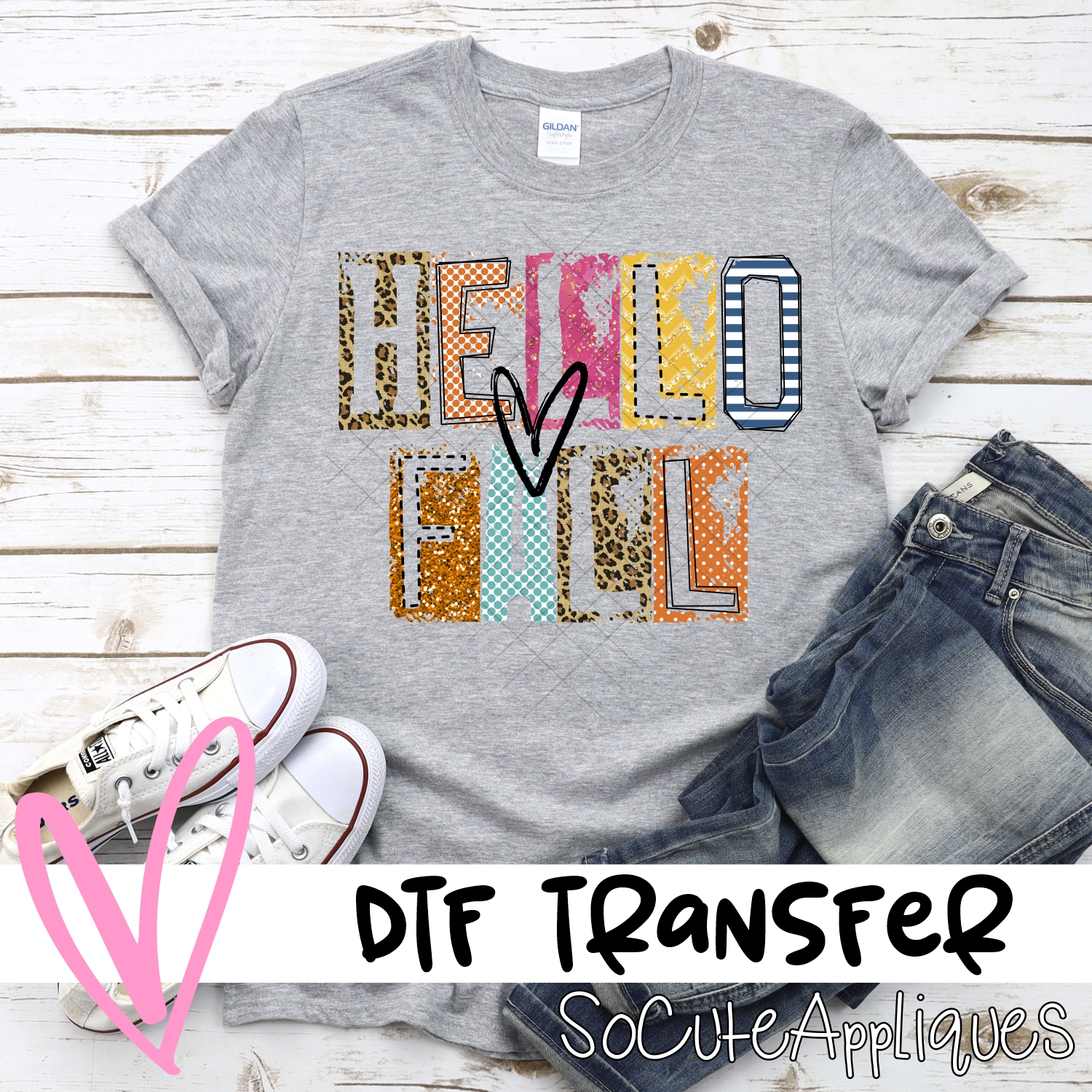 Hello Fall mixed letters *DTF* Transfer – socuteappliques.net