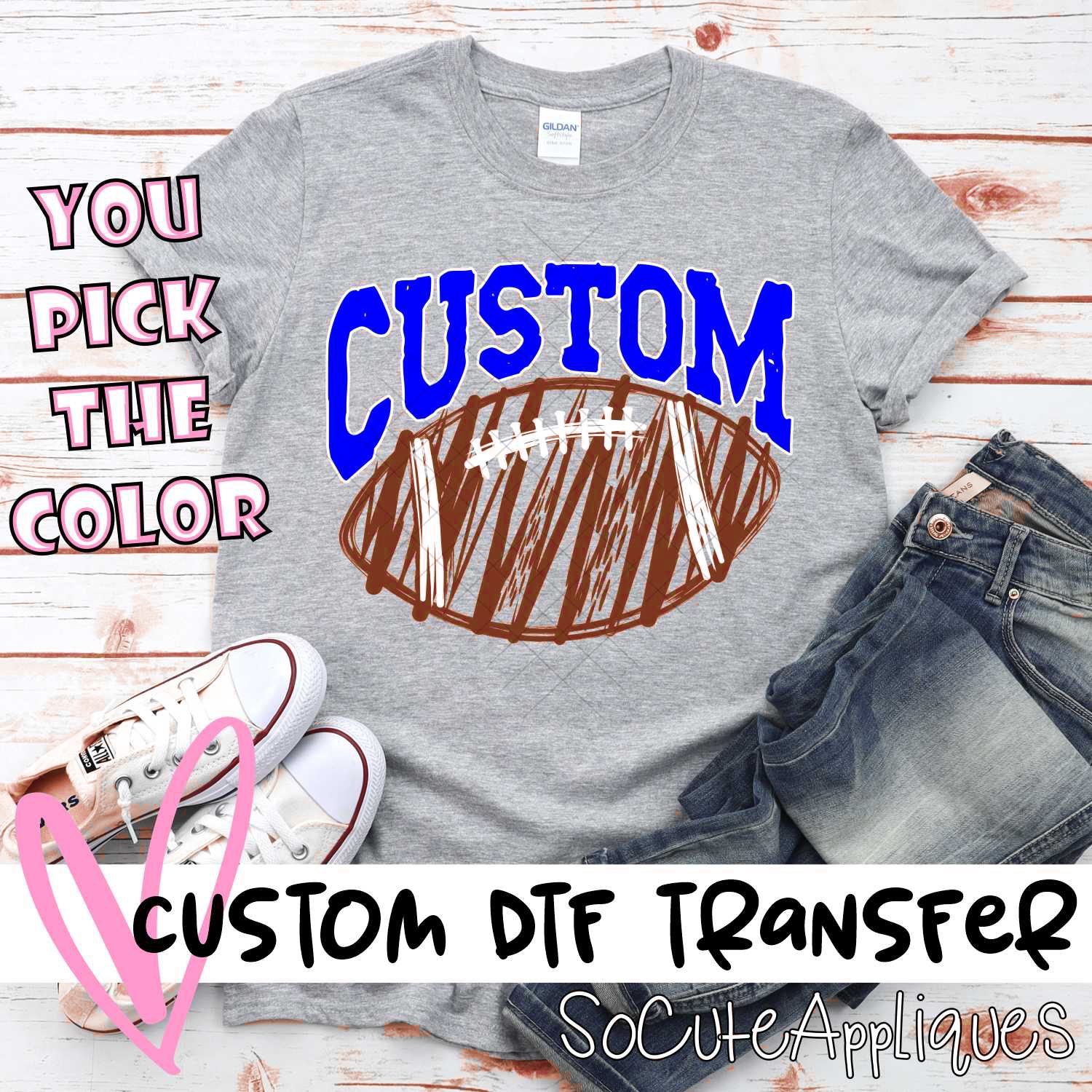 *CUSTOM NAME* Scribble football TEAM MASCOT *DTF* Transfer -SEEME ...