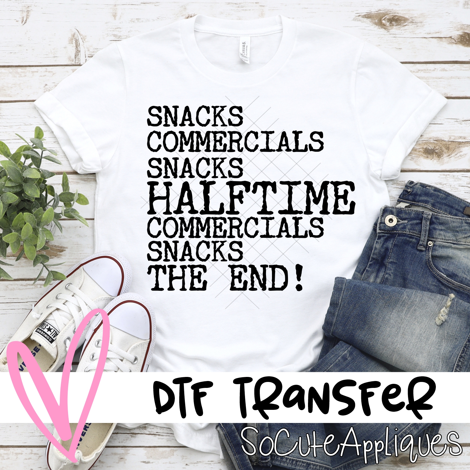 Snacks commercials halftime *DTF* Transfer – socuteappliques.net