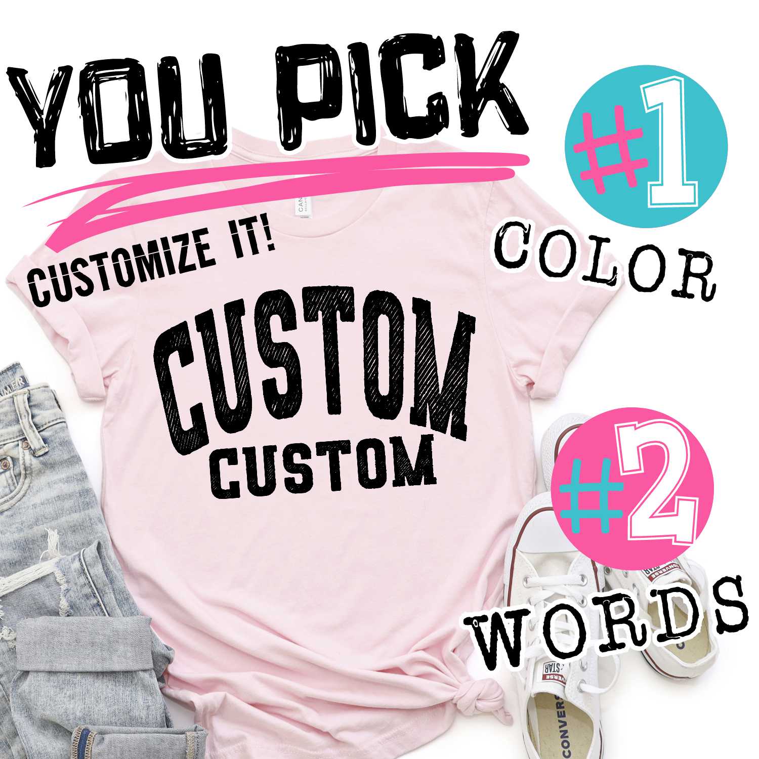 *CUSTOM NAME* Double custom word striped arch *DTF* Transfer -SEEME ...