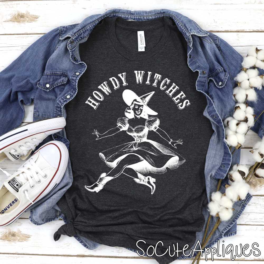 Howdy witches WHITE *DTF* Transfer – socuteappliques.net