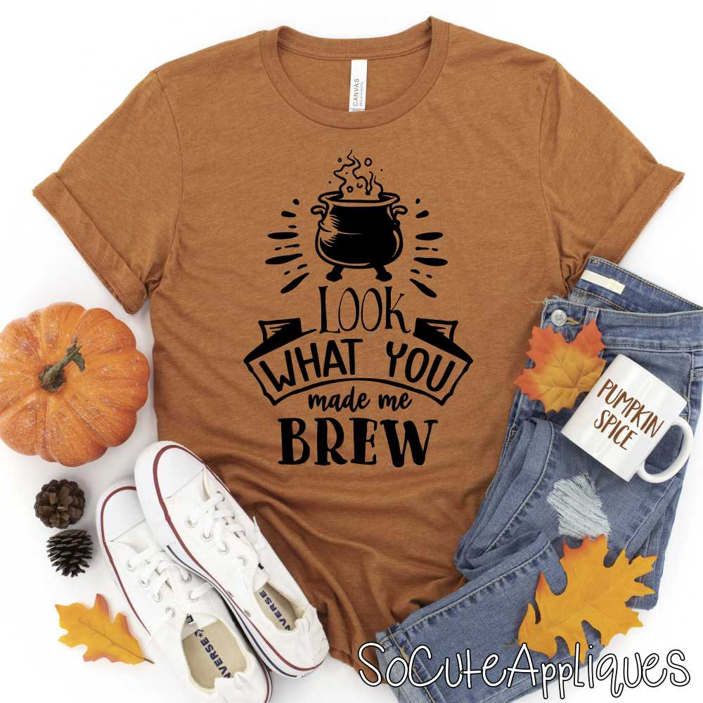 Look what you made me brew BLACK *DTF* Transfer – socuteappliques.net